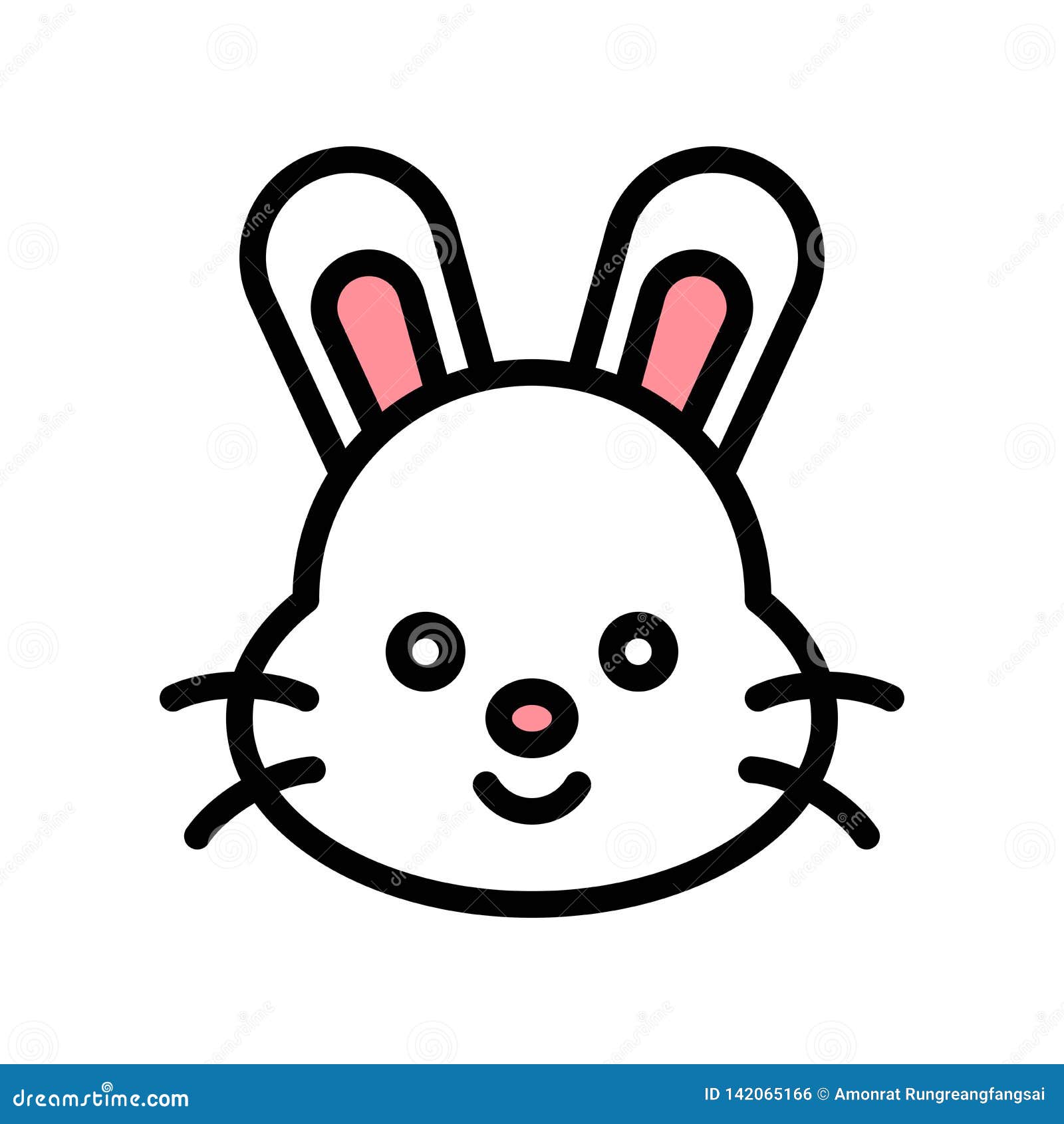 Bunny Vector, Easter Filled Icon Editable Stroke Stock Vector ...