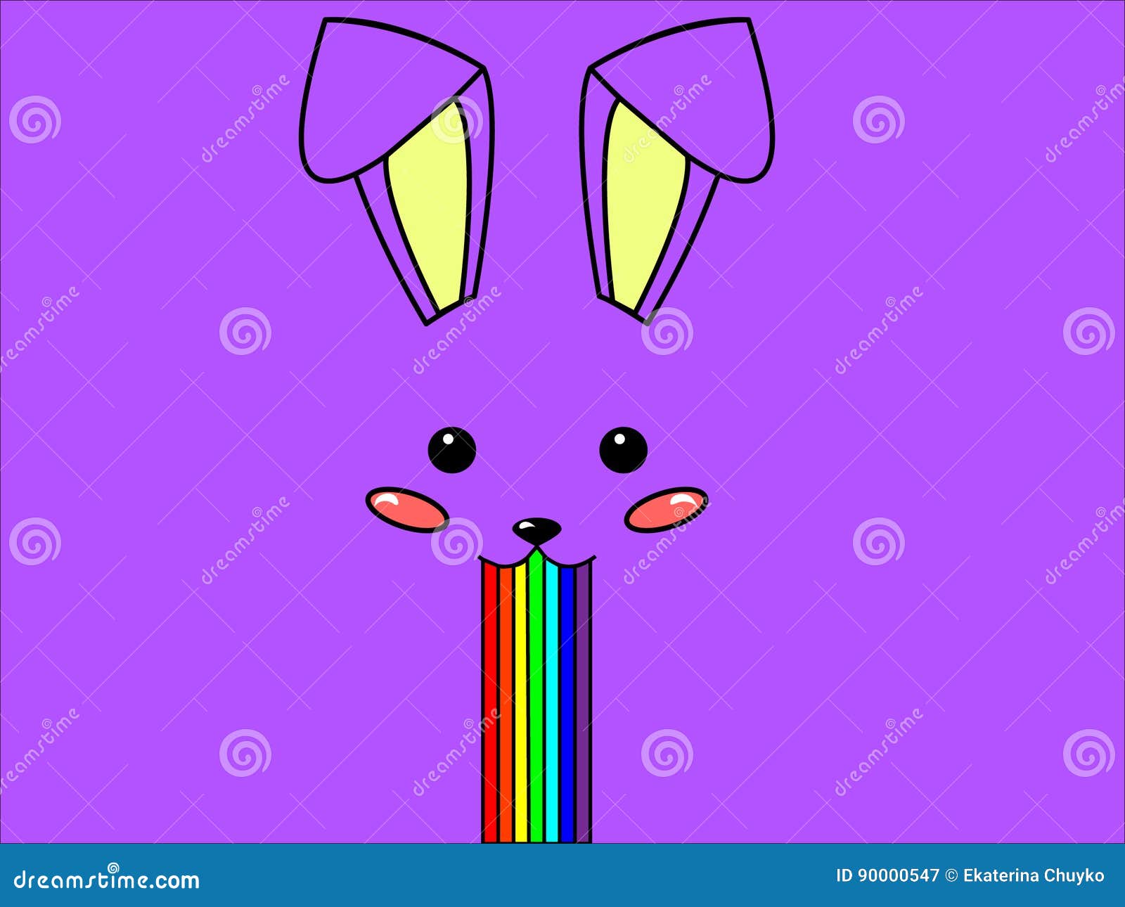 Bunny. stock illustration. Illustration of happy, drawing - 90000547