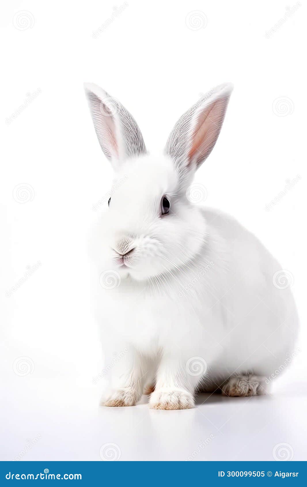 Cute Bunny on White Background Stock Illustration - Illustration of ...
