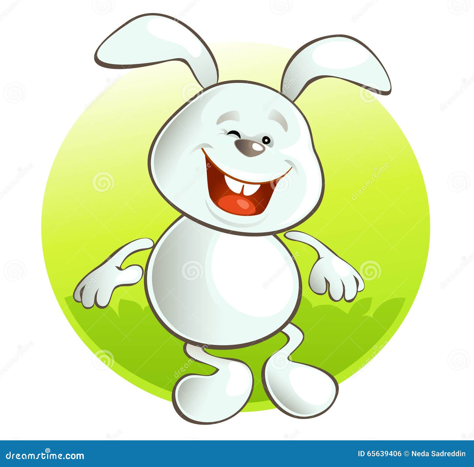 Bunny (Winking) stock vector. Illustration of design - 65639406