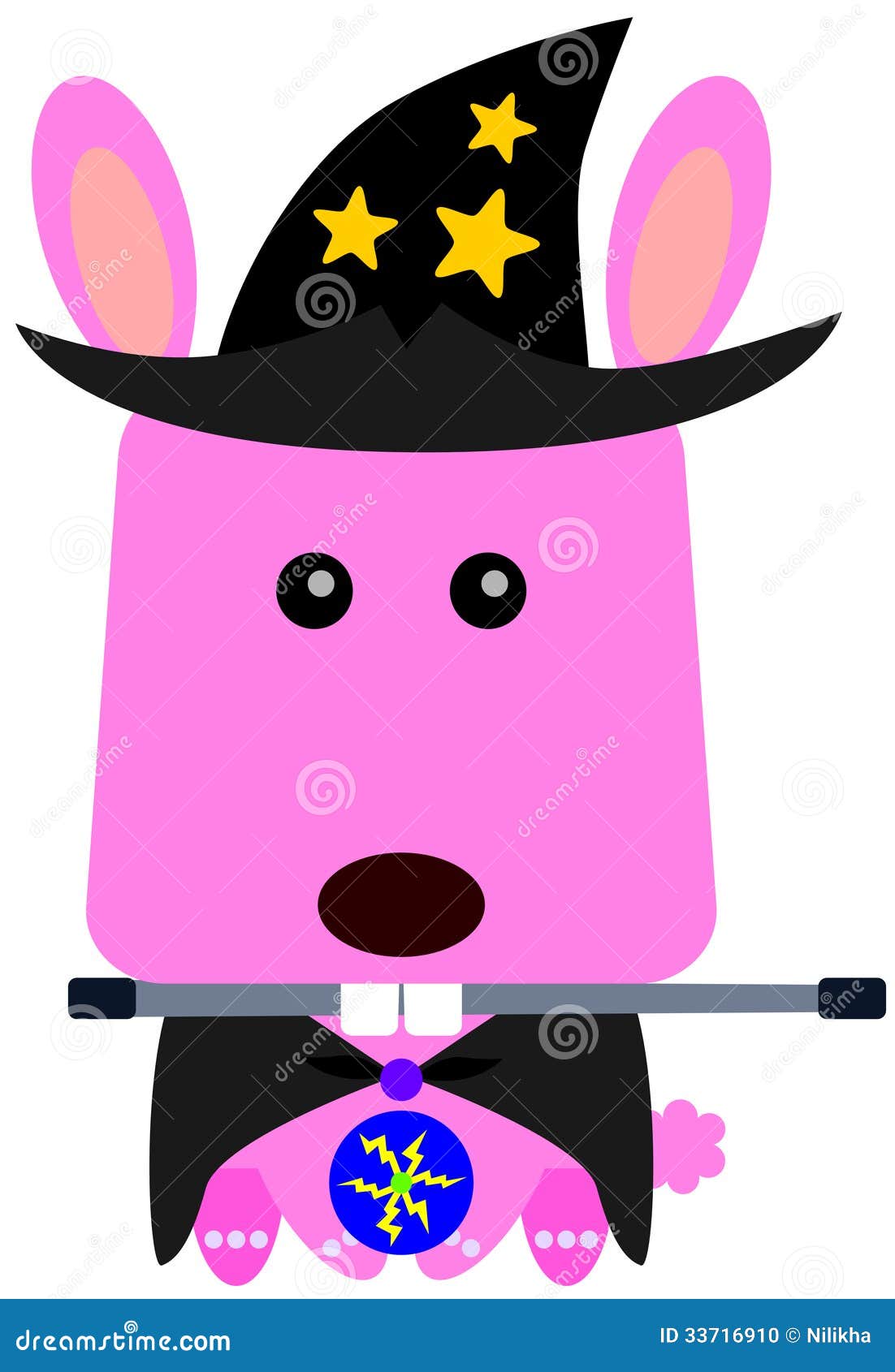 Bunny wizard stock illustration. Illustration of sorcery - 33716910