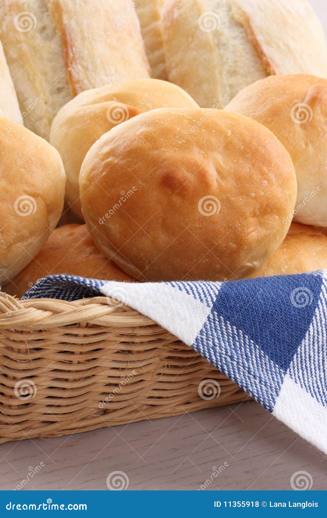 Buns in a basket stock photo. Image of baked, basket - 11355918