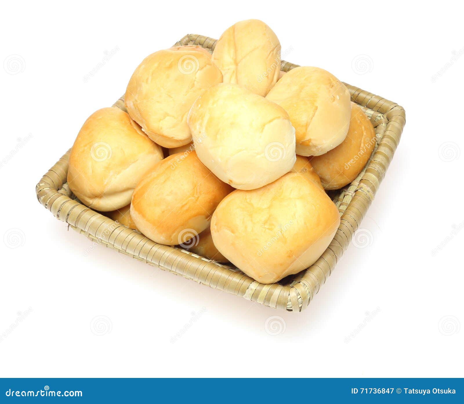 Buns in a basket stock image. Image of isolated, basket - 71736847