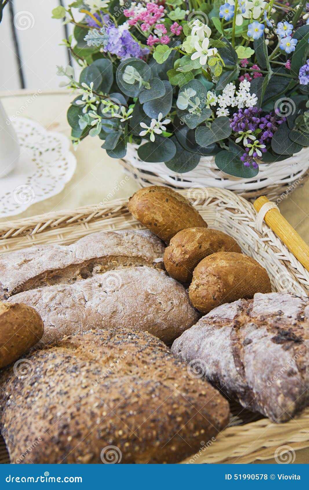 Buns, bread and cakes stock photo. Image of delicious - 51990578