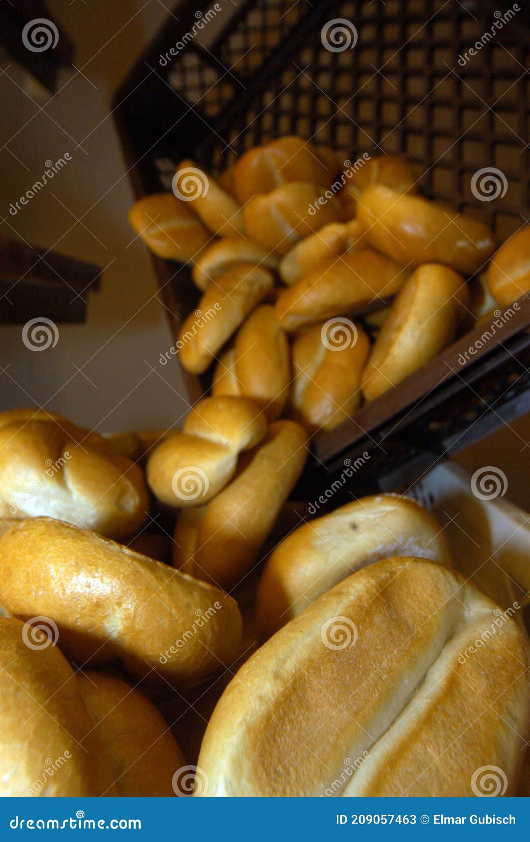 Buns and Bread Rolls from the Bakery Stock Image - Image of snack ...