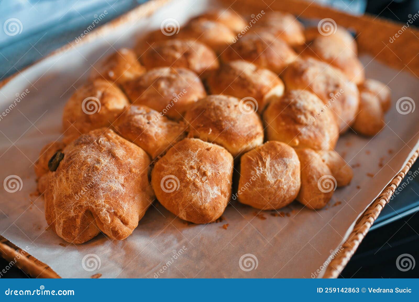 Bread in shape of sheep stock image. Image of holiday - 259142863