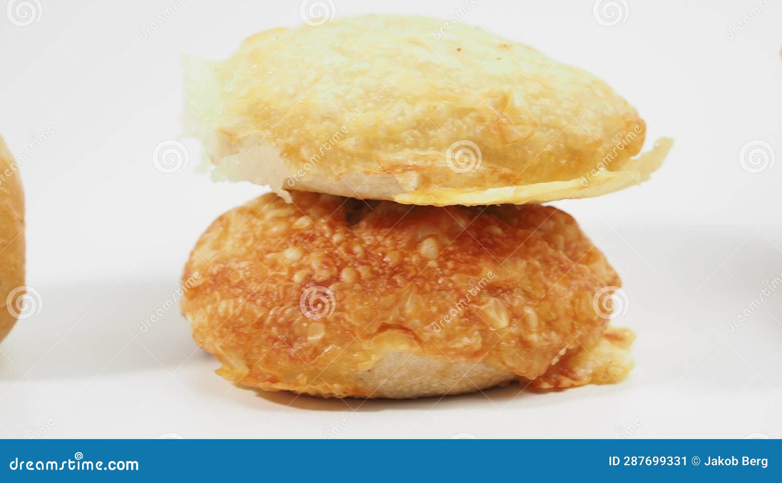 Buns and Cakes of Different Varieties on a White Background. Stock ...