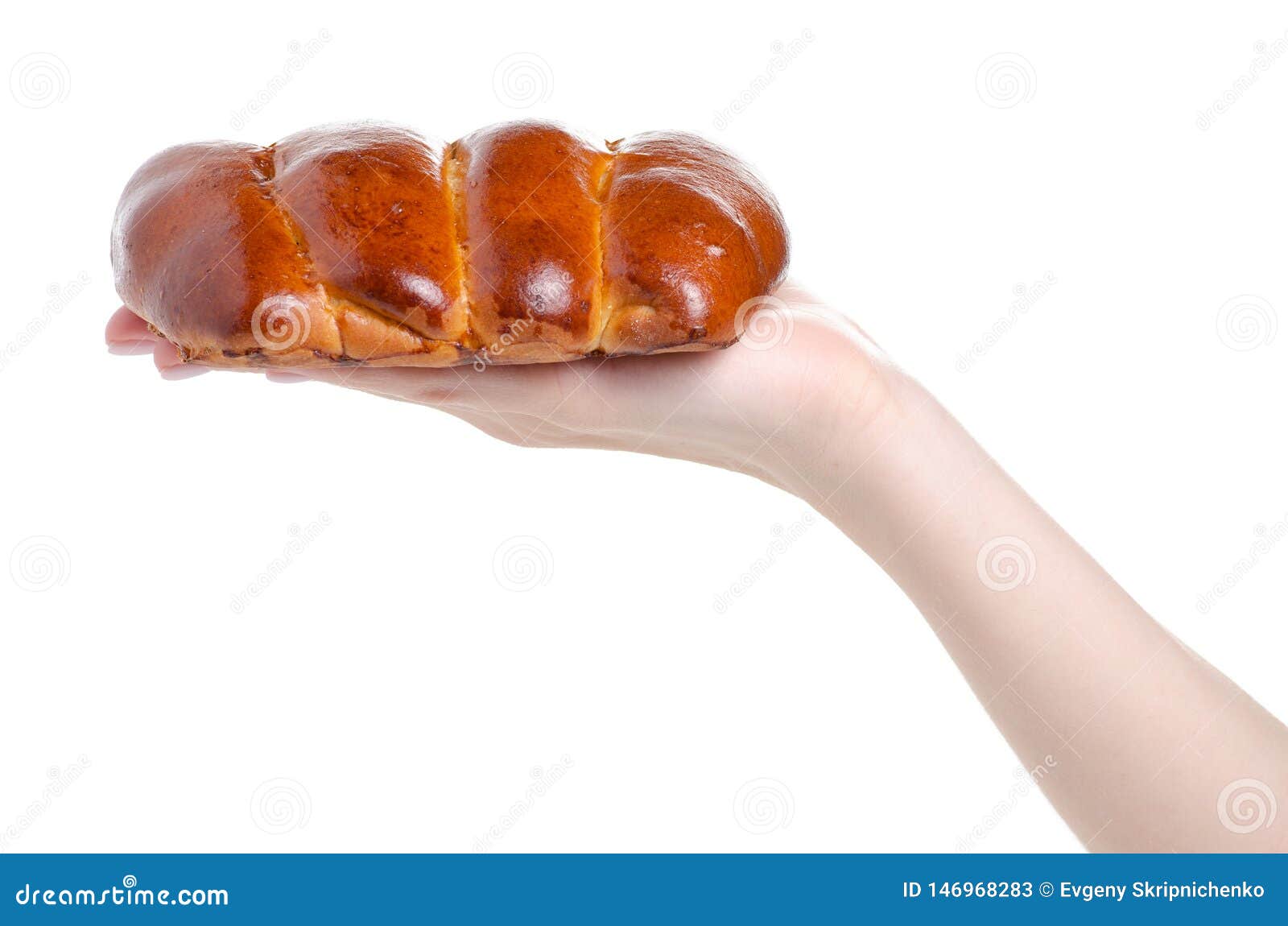 Buns with cherry in hand stock image. Image of gourmet - 146968283