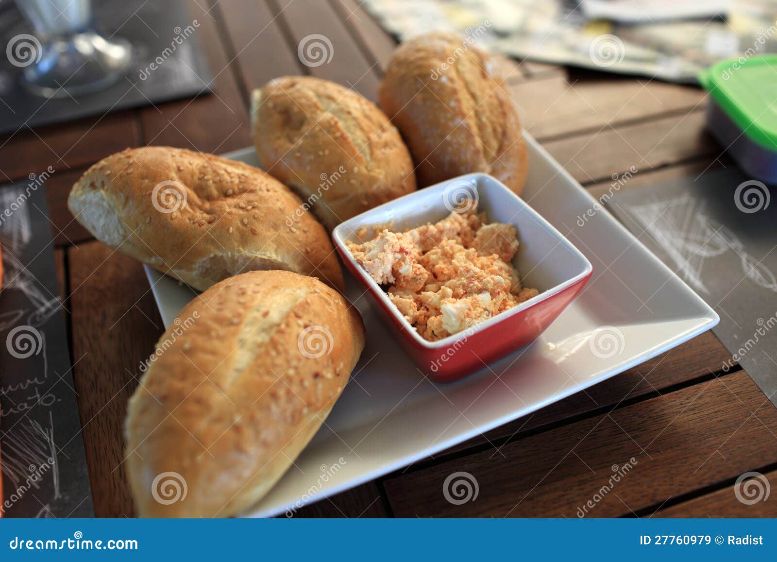 Buns and greek appetizer stock image. Image of health - 27760979