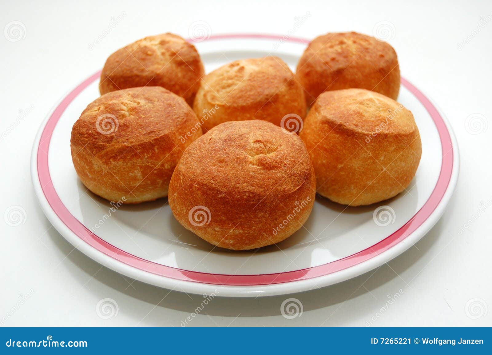 Buns on plate stock image. Image of baked, crispy, morning - 7265221