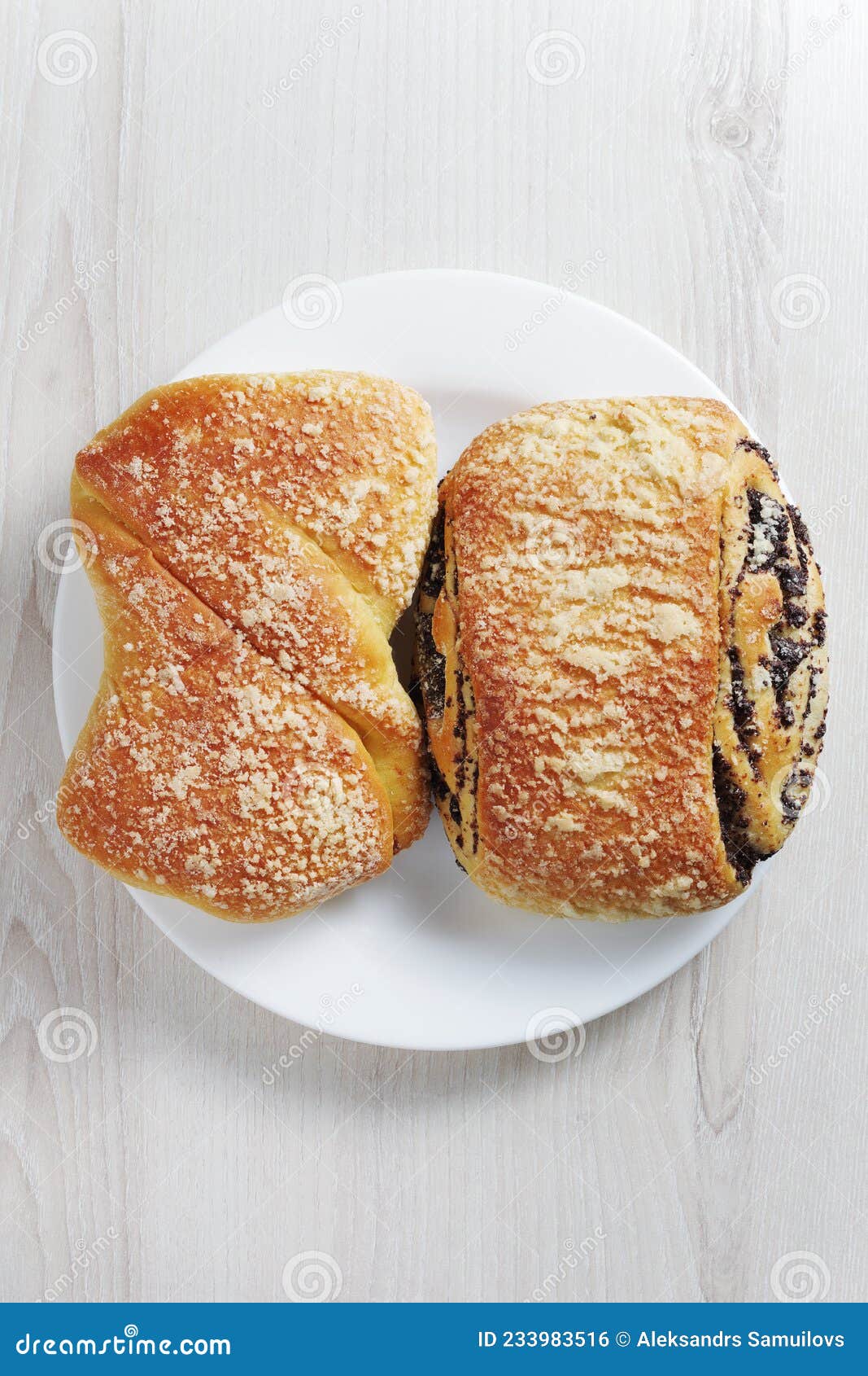Buns in plate stock photo. Image of fresh, pastry, delicious - 233983516