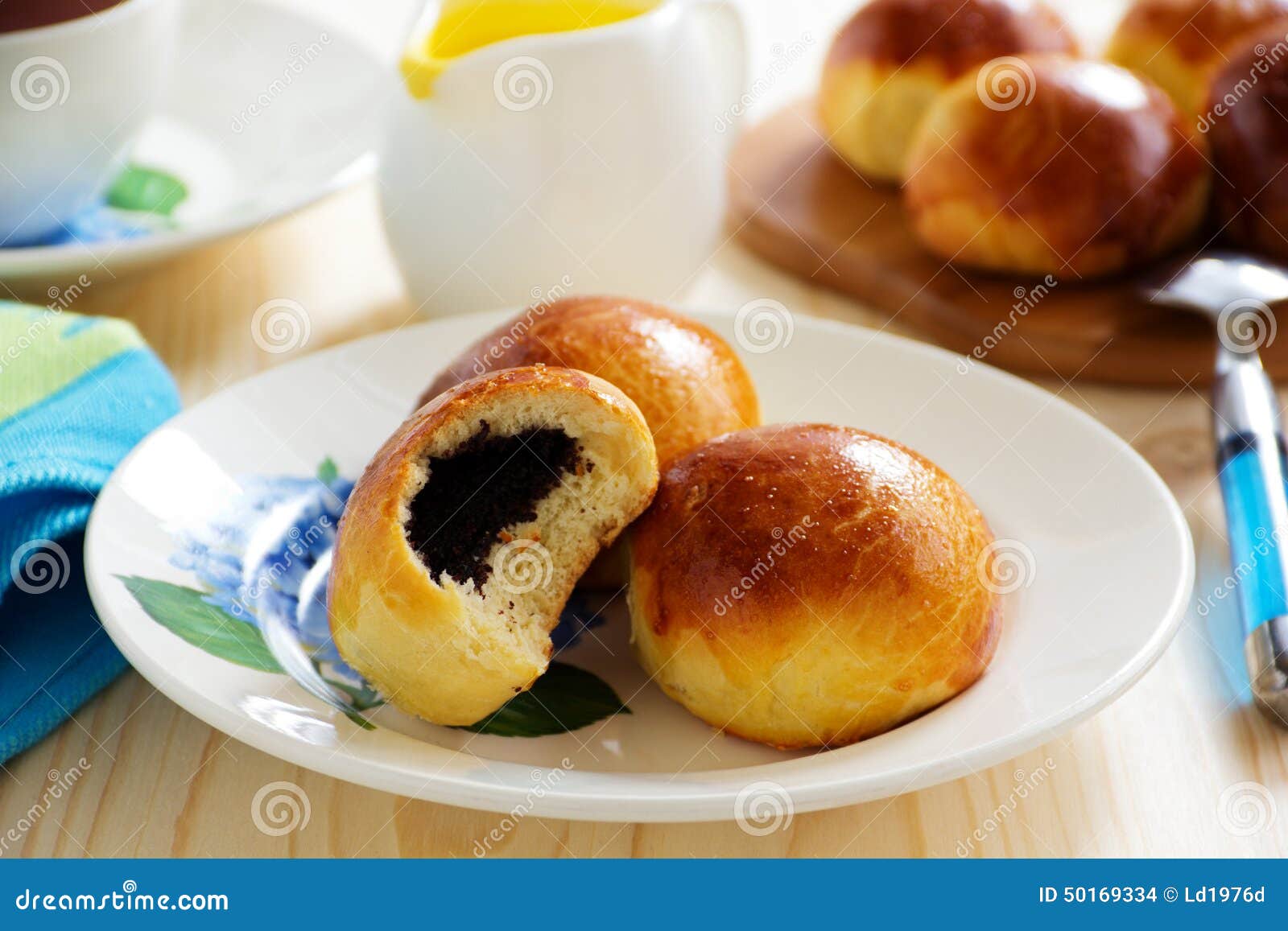 Buns with poppy filling stock photo. Image of filling - 50169334