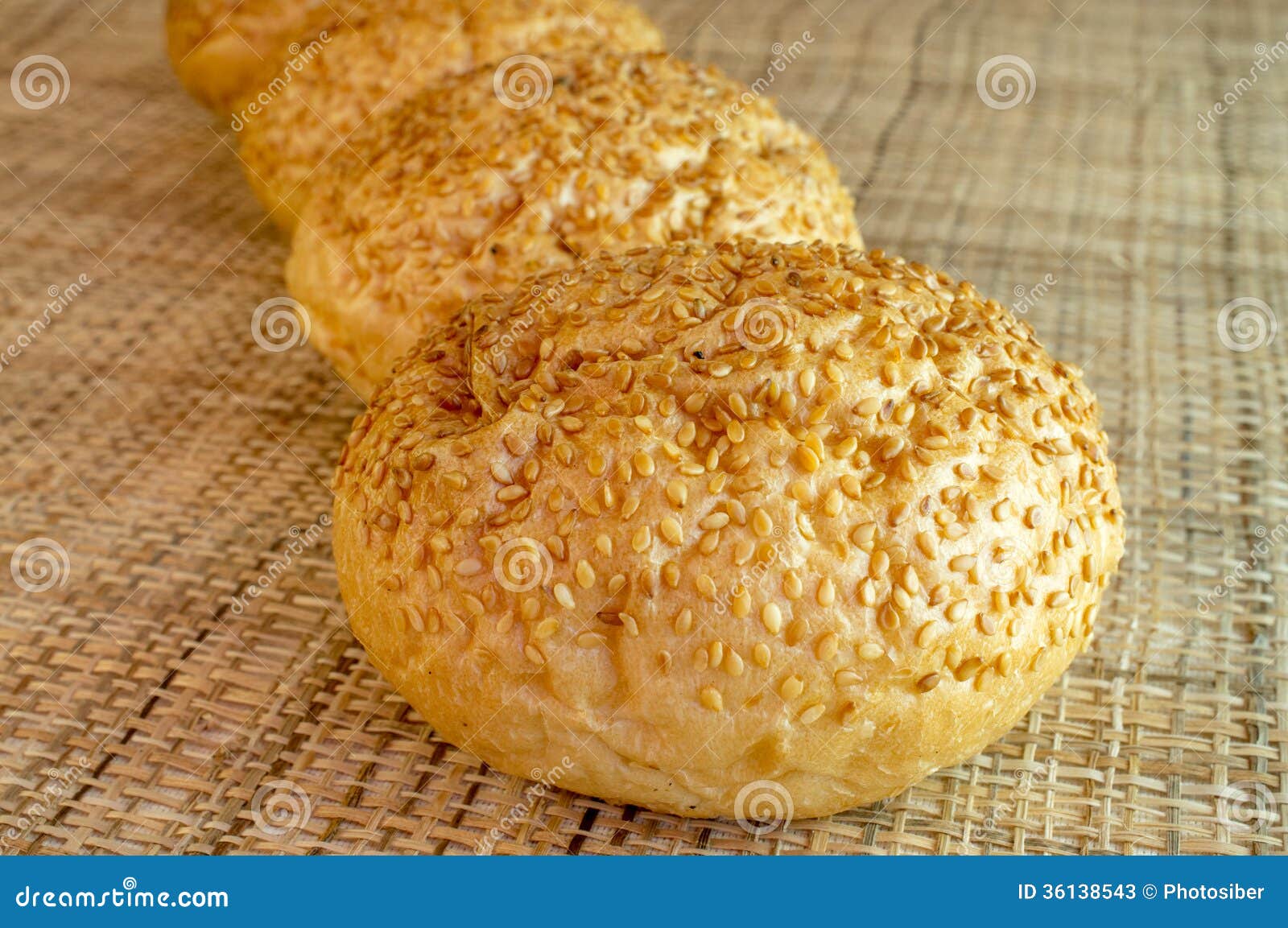 Buns with sesame seeds. stock image. Image of hotdog - 36138543