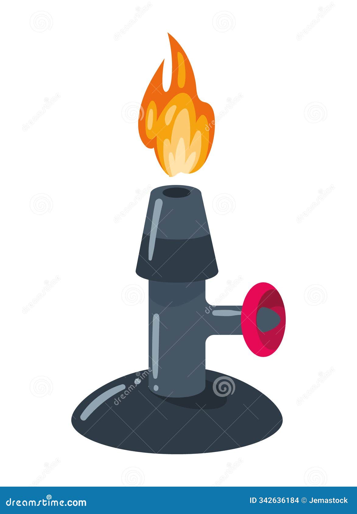Bunsen Burner Laboratory Equipment Vector Illustration | CartoonDealer ...