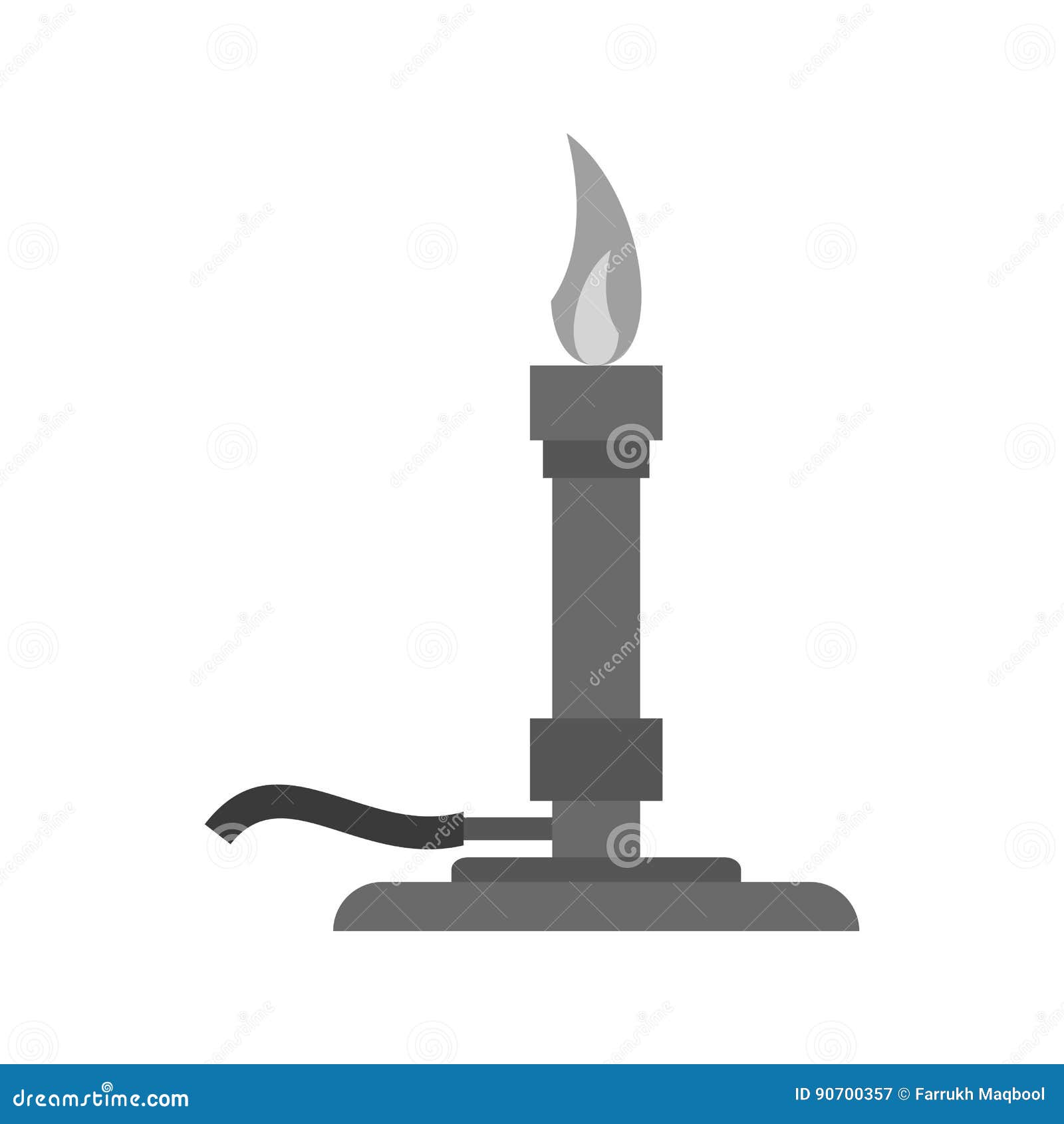 Bunsen Burner stock vector. Illustration of school, flask - 90700357