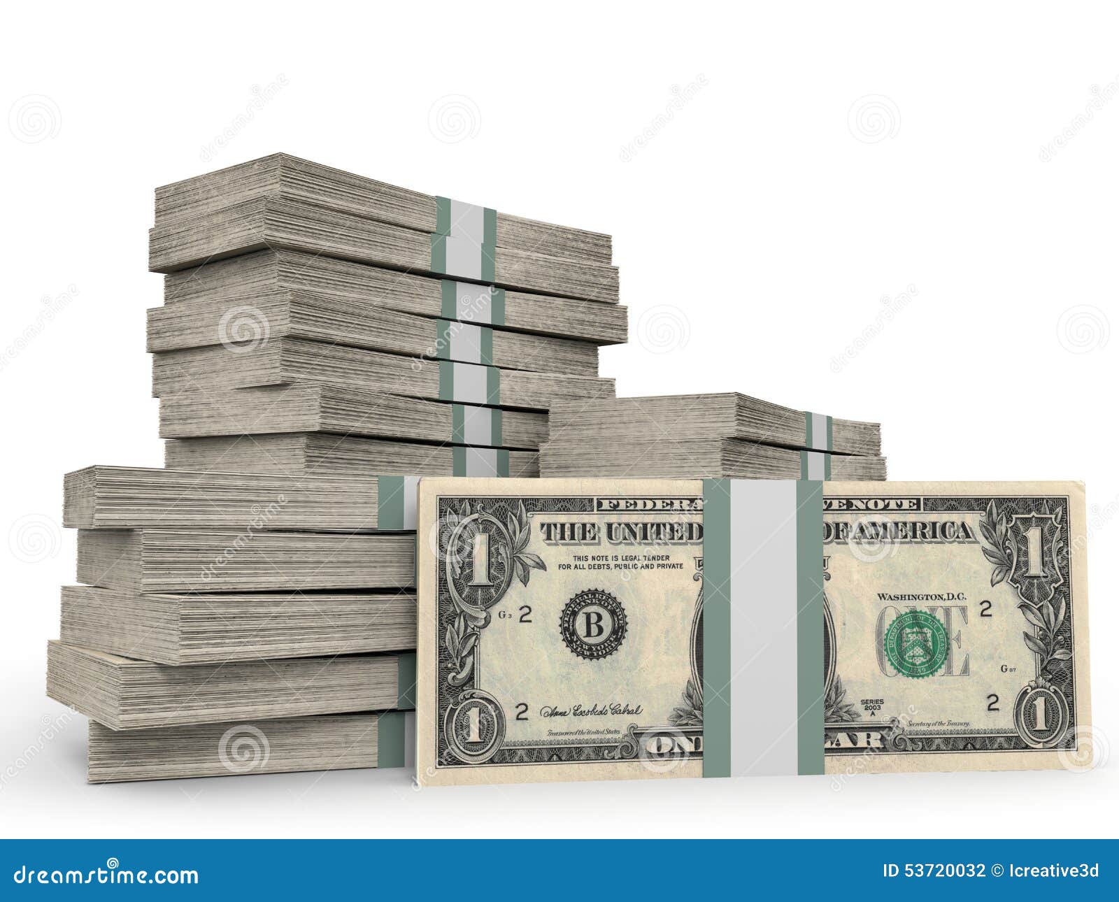 Buntar av pengar dollar en stock illustrationer. Illustration av ...