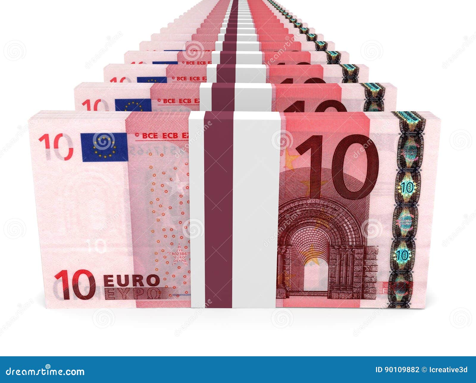 Buntar av pengar euros tio stock illustrationer. Illustration av ...