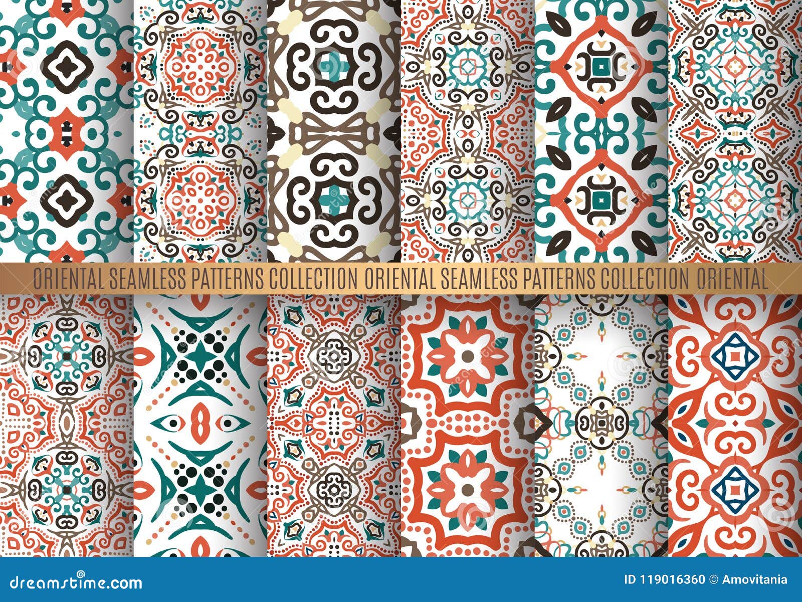 Bunte Arabesken-Muster vektor abbildung. Illustration von teppich ...