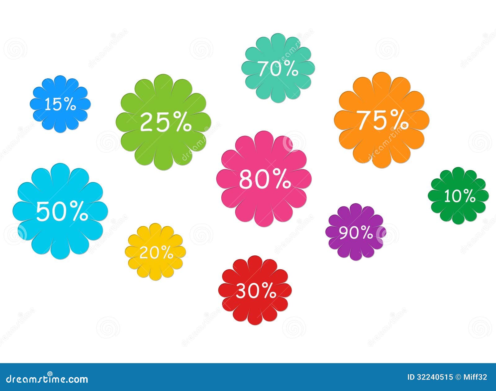 Bunte Aufkleber Mit Rabatten Stock Abbildung - Illustration von ...