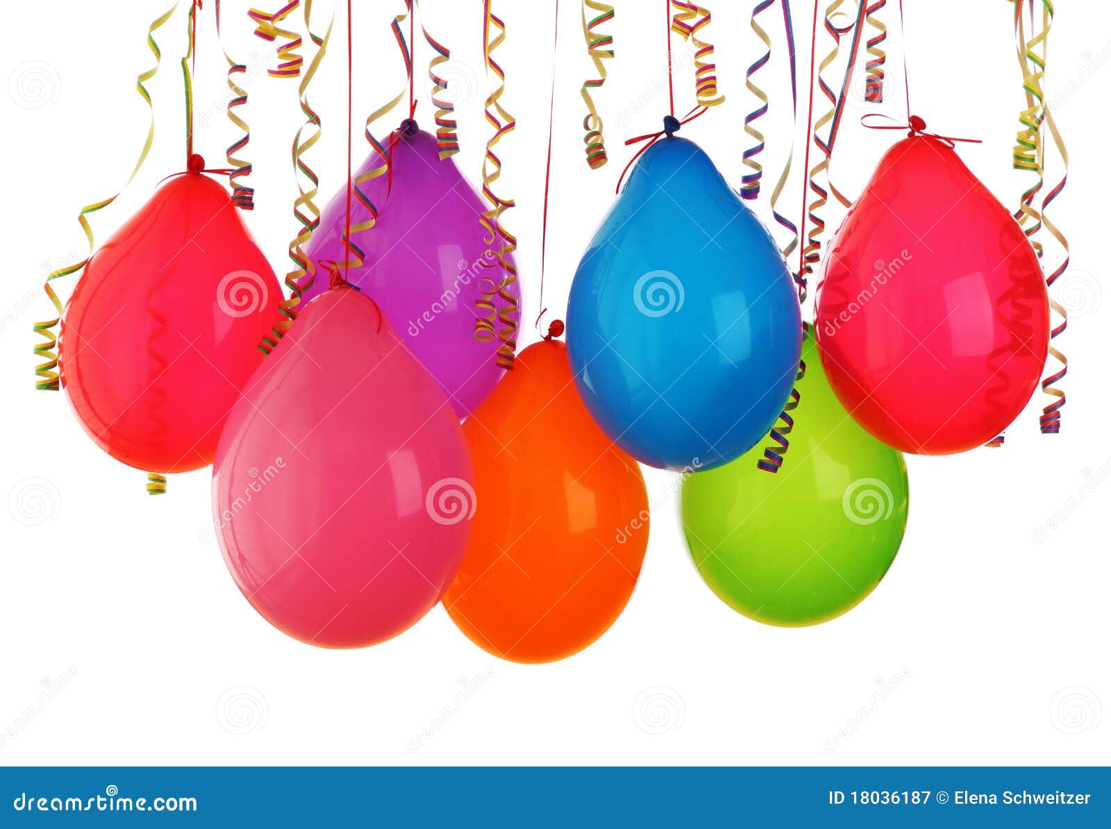 Bunte Ballone stockbild. Bild von getrennt, exemplar - 18036187