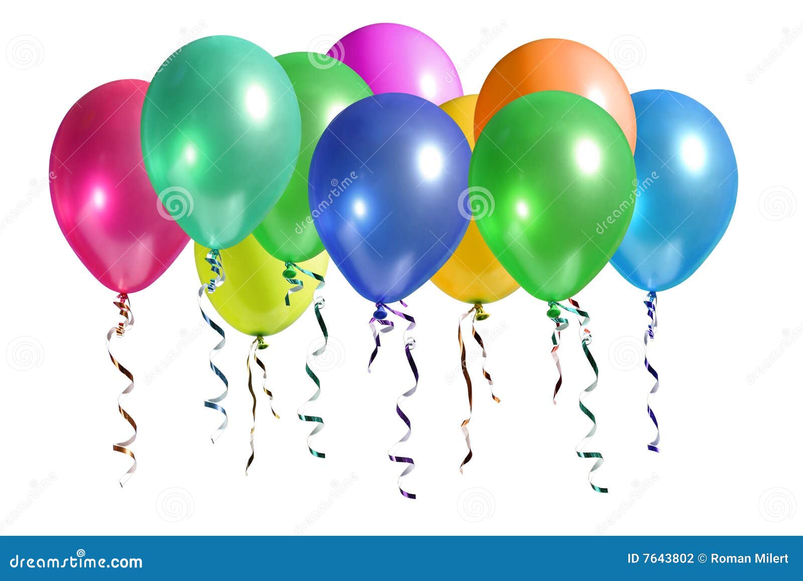 Bunte Ballone stockfoto. Bild von jahr, getrennt, feiern - 7643802