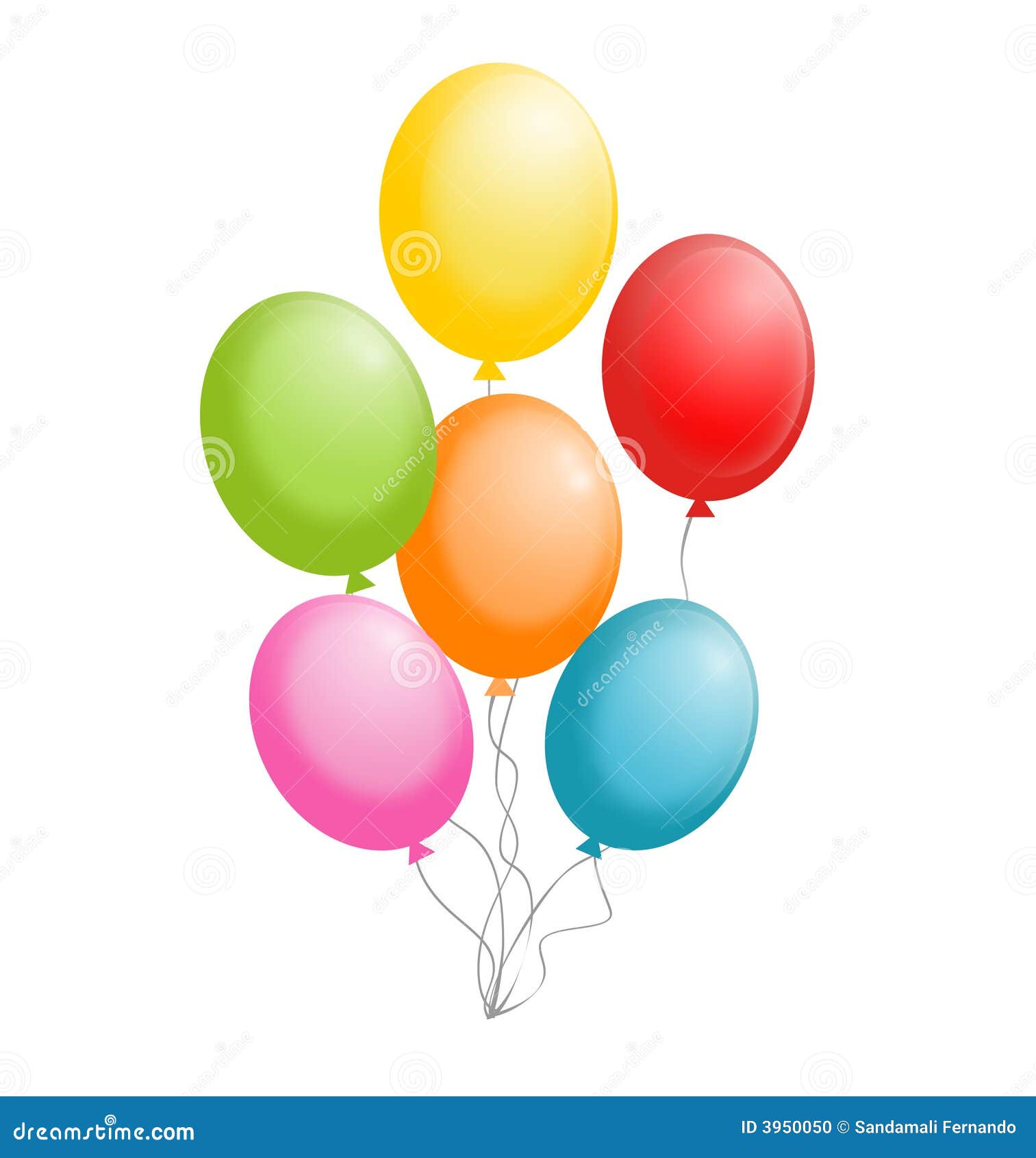 Bunte Ballone/Party-Abbildungen Stock Abbildung - Illustration von ...