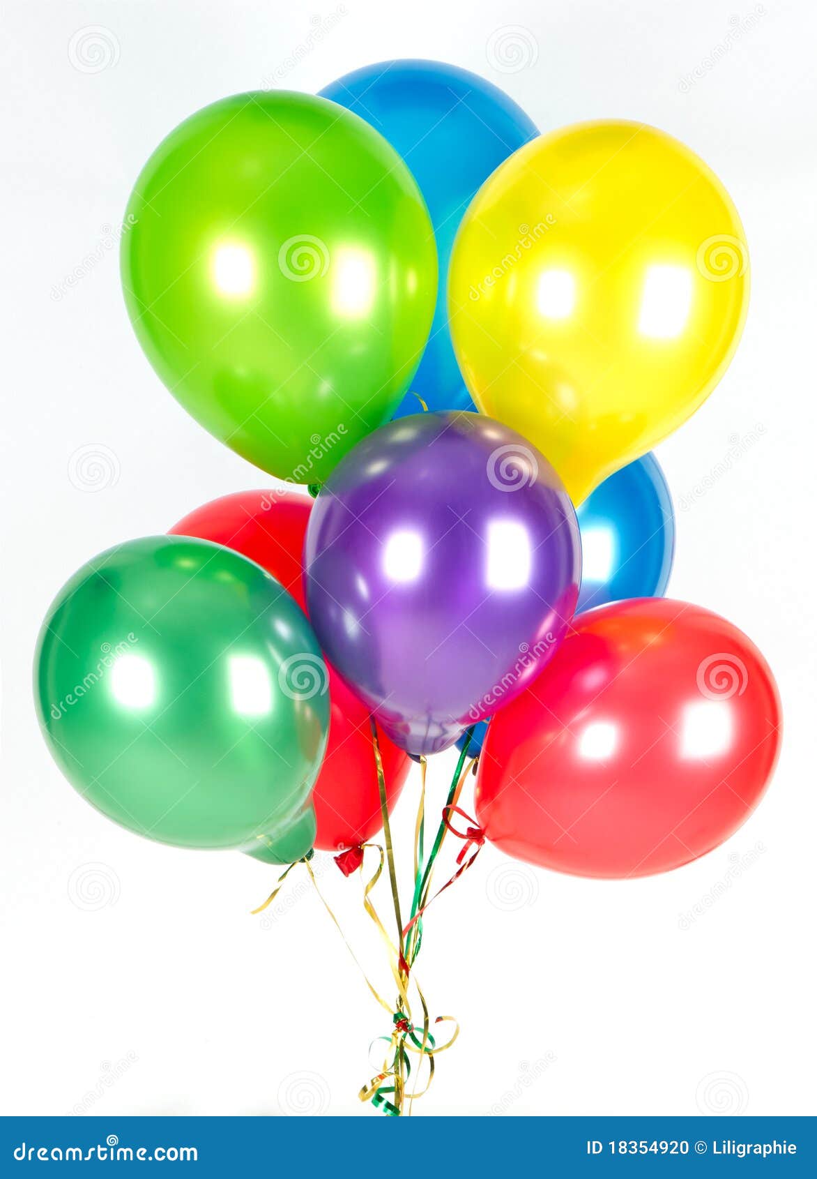 Bunte Ballone. Partydekoration Stockfoto - Bild von hintergrund, feier ...