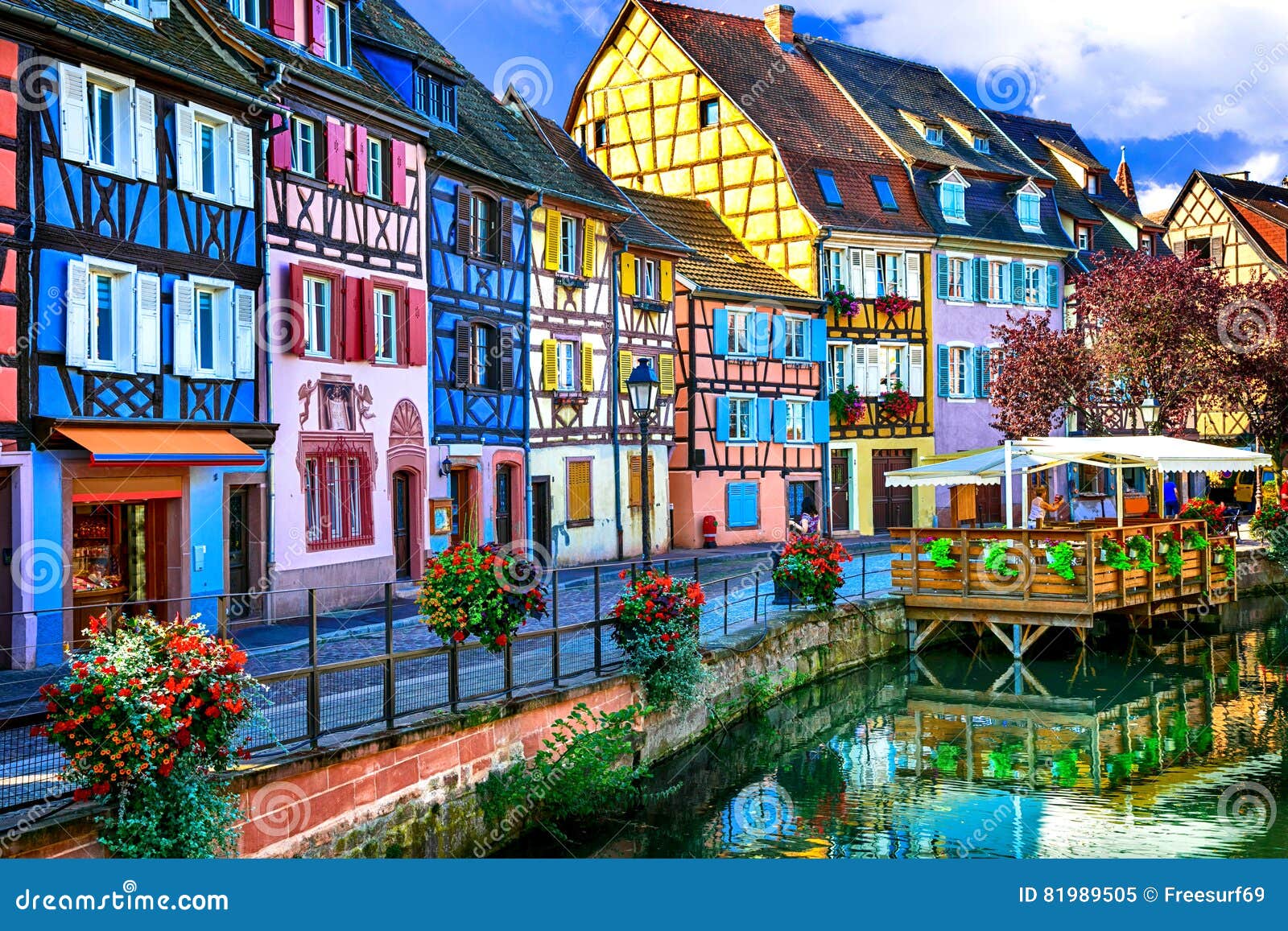 Bunte Colmar-Stadt in Elsass Redaktionelles Bild - Bild von bunt, schön ...