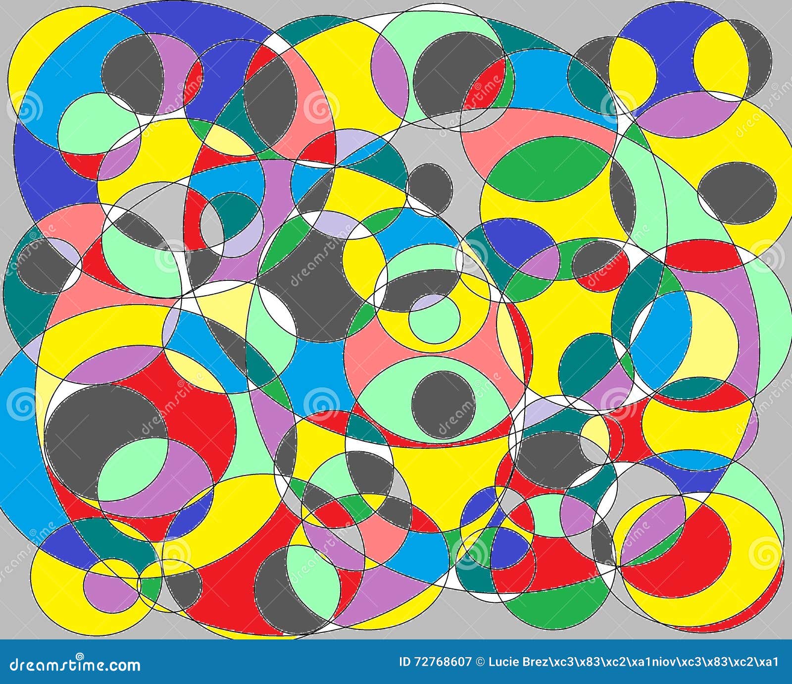 Bunte Kreise stock abbildung. Illustration von hintergrund - 72768607