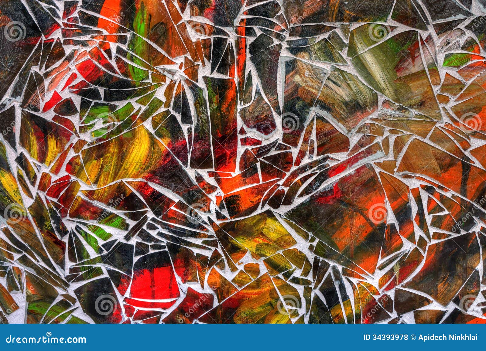 Bunte Mosaikwand stockfoto. Bild von auslegung, geometrisch - 34393978