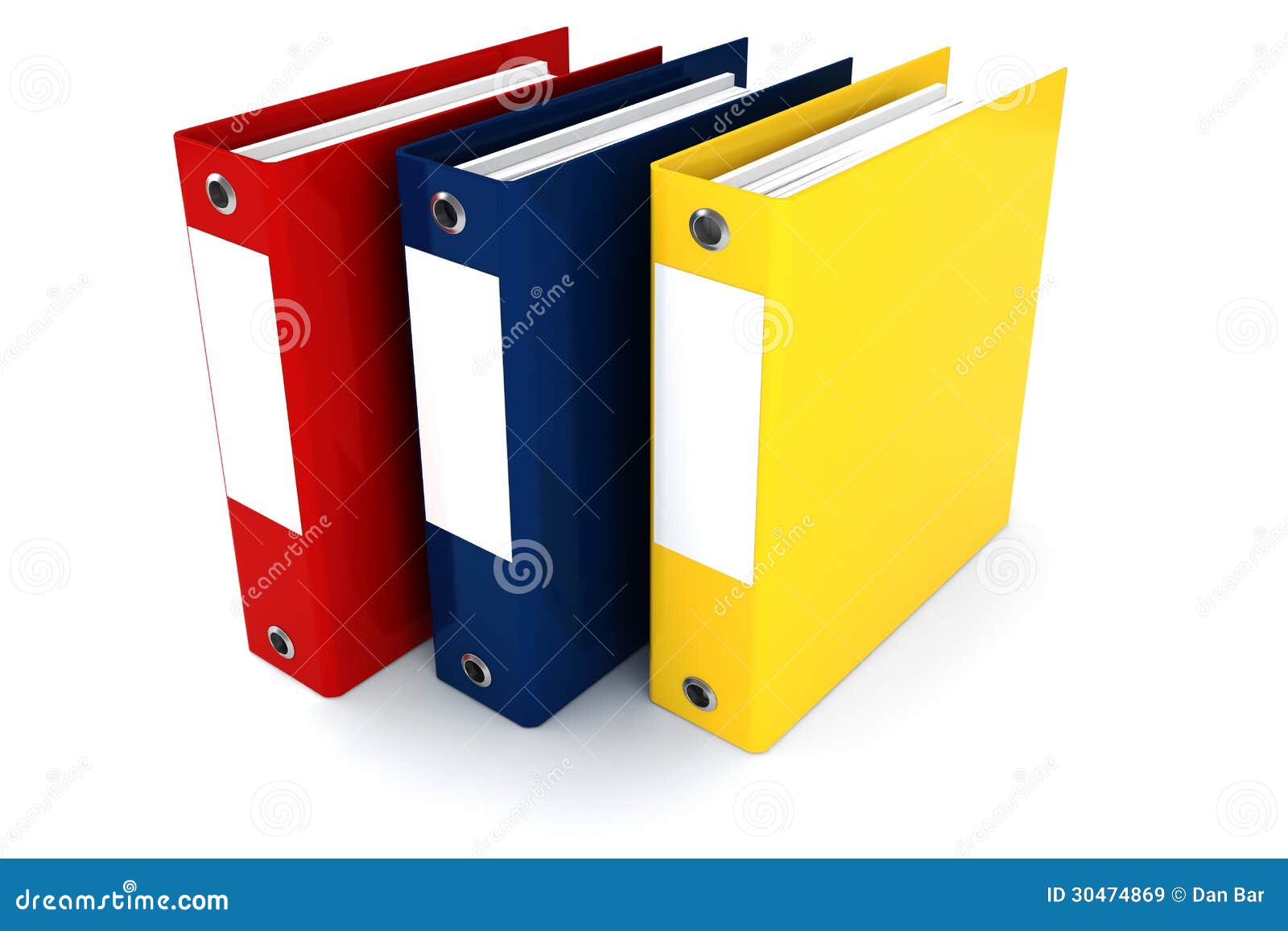 Bunte Ordner Der Dossiers 3d Stock Abbildung - Illustration von ...