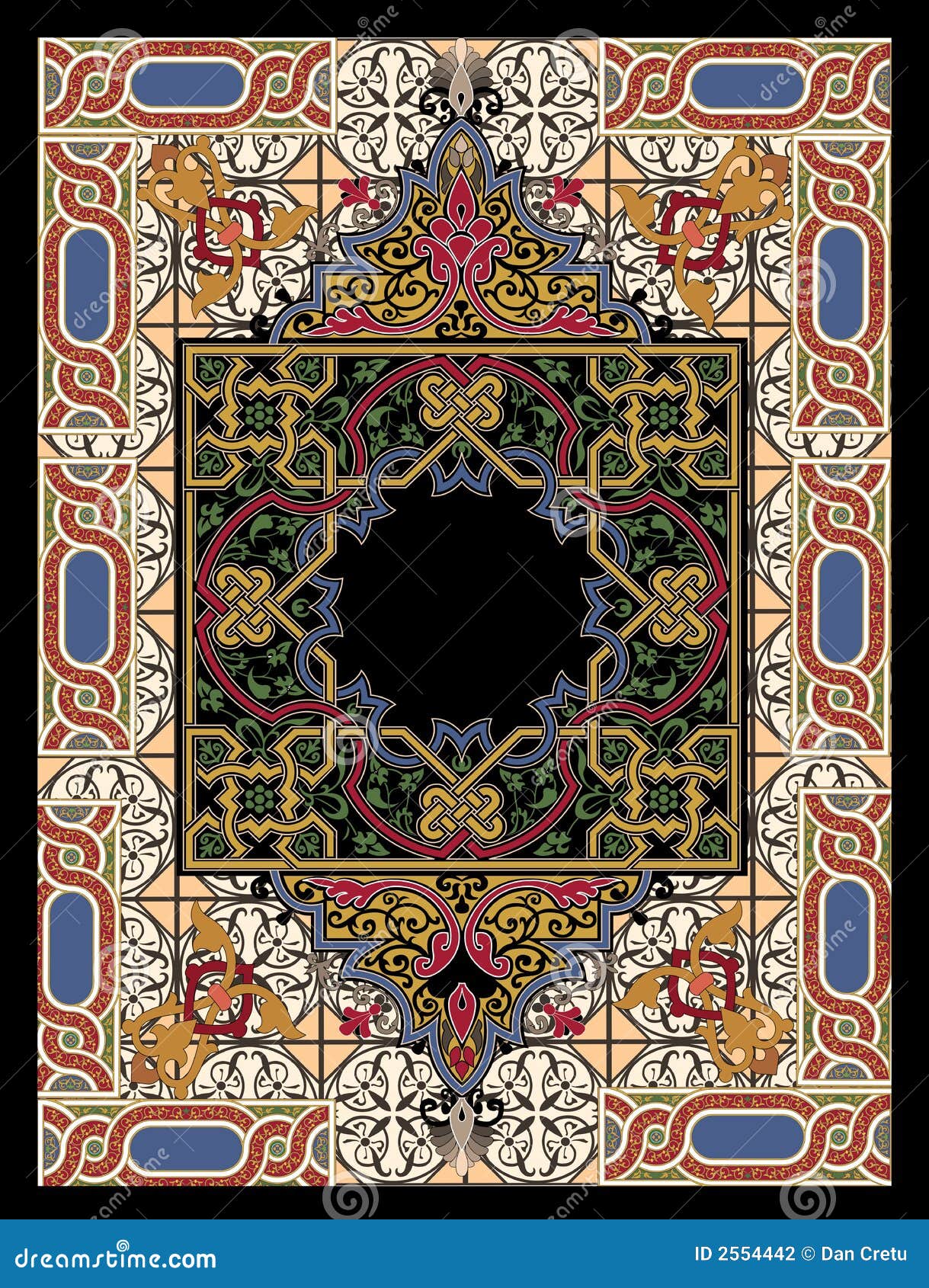Bunte persische Wolldecke stock abbildung. Illustration von konzipiert ...