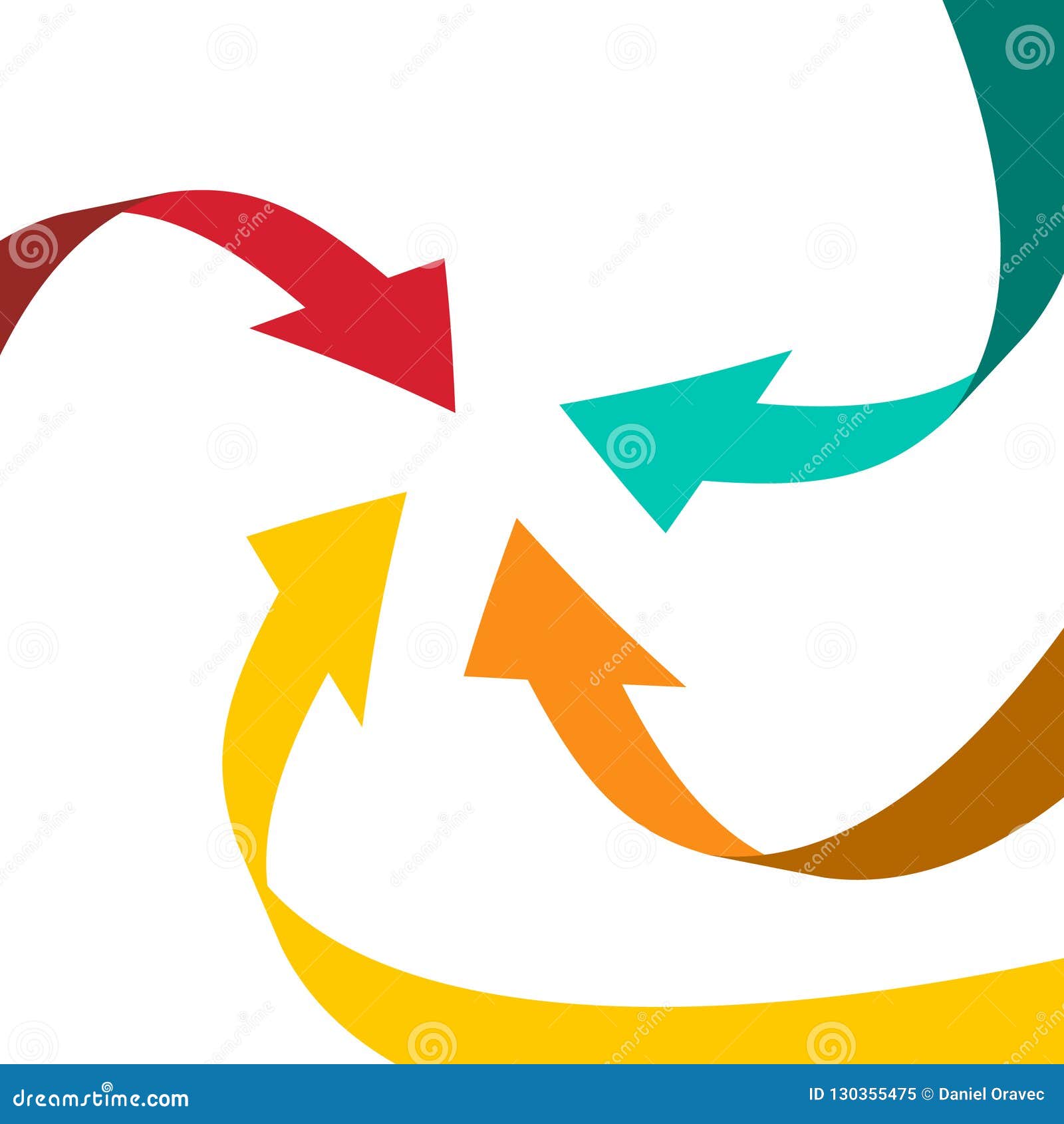 Bunte Pfeile Auf Weißem Hintergrund Vektor Abbildung - Illustration von ...