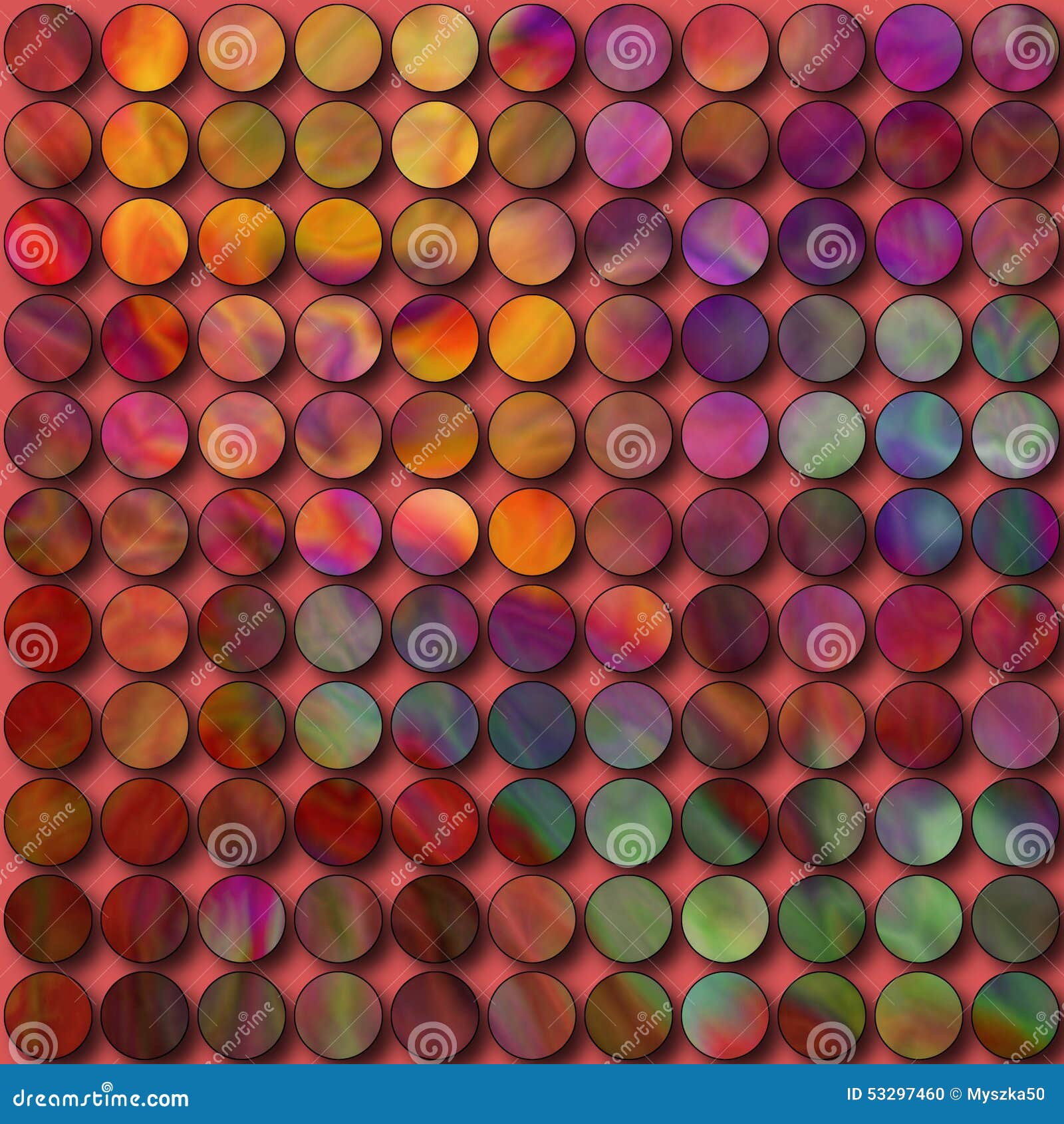 Bunte Punkte stock abbildung. Illustration von dekoration - 53297460