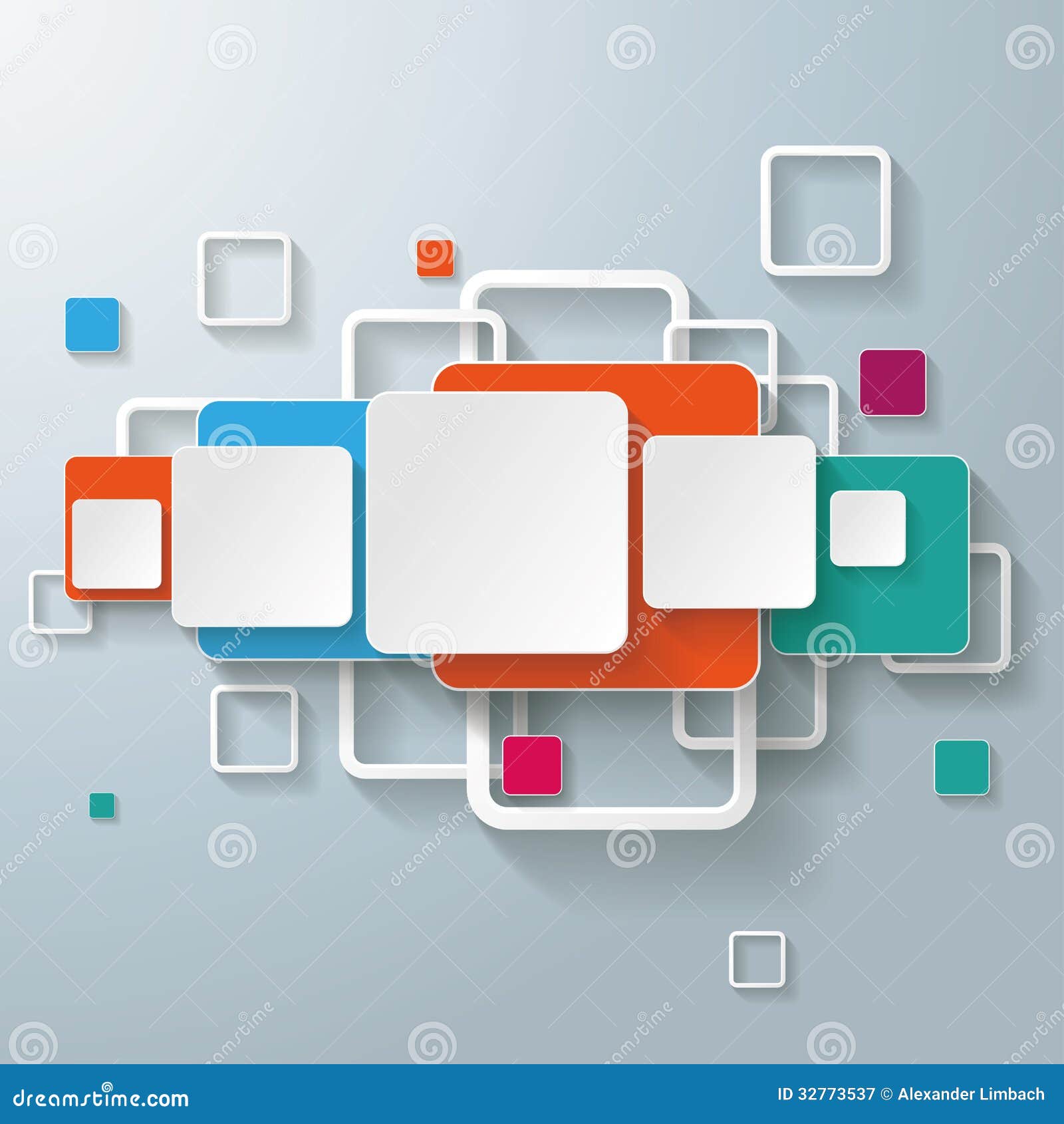 Bunte Rechteck-Quadrat-Design-Linie Vektor Abbildung - Illustration von ...