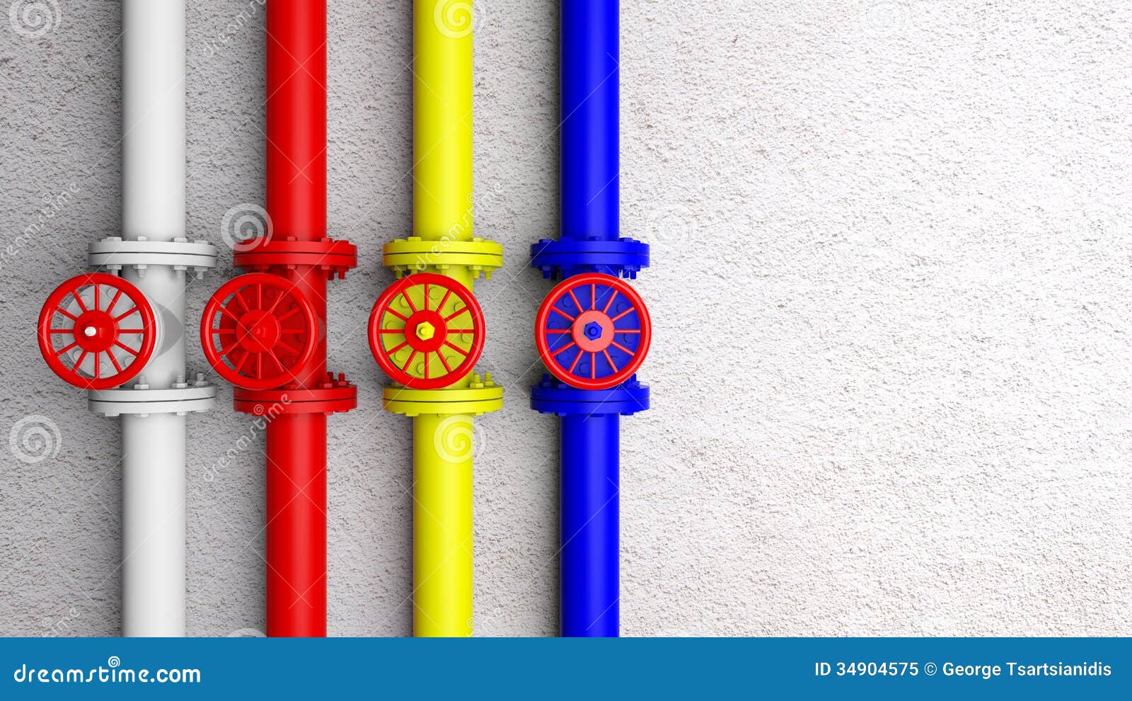Bunte Reihe von Rohren stock abbildung. Illustration von reihen - 34904575