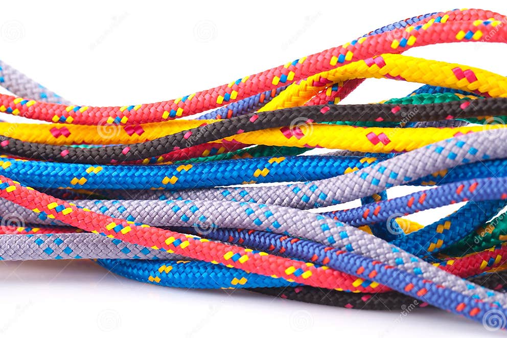 Bunte Seile stockfoto. Bild von notfall, knoten, getrennt - 24222094