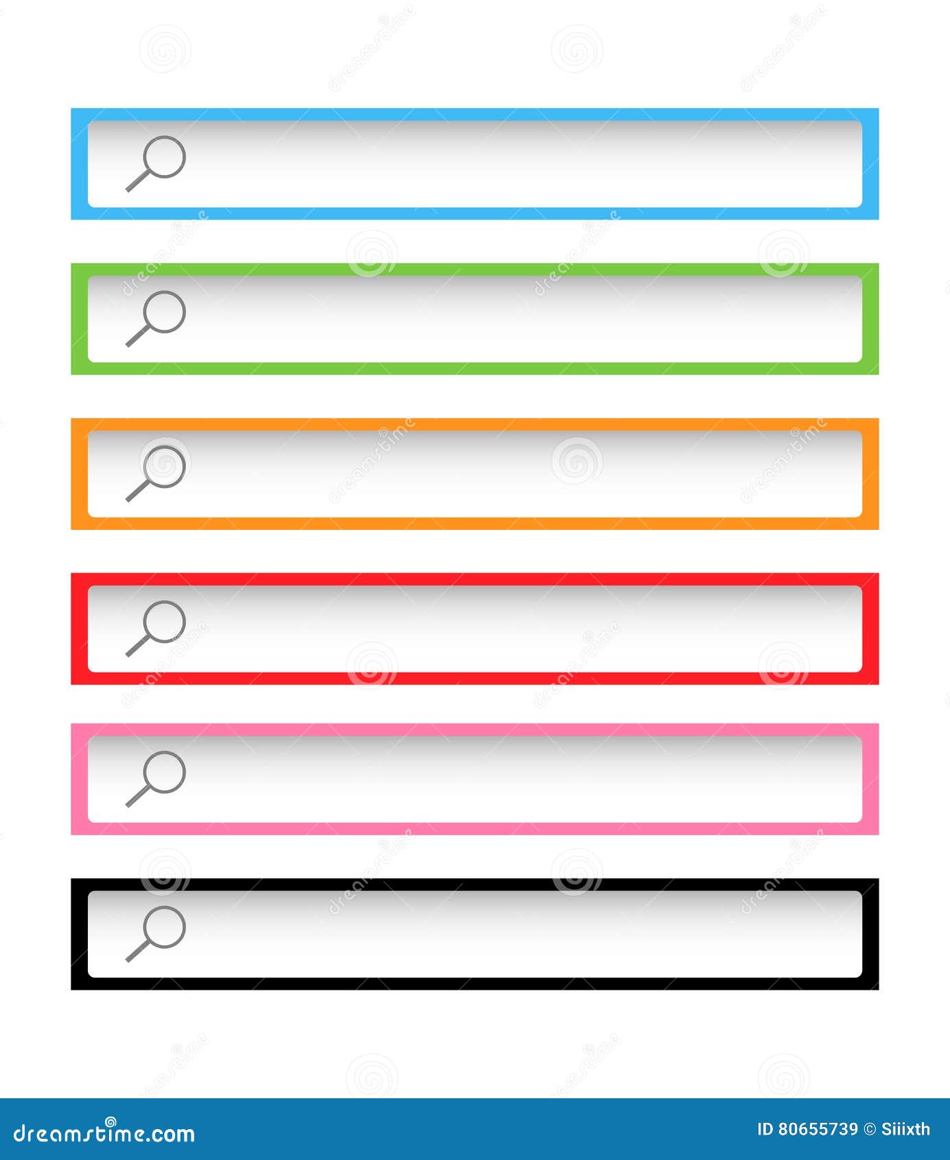 Bunte Suchende Symbolleisten Vektor Abbildung - Illustration von prüfen ...