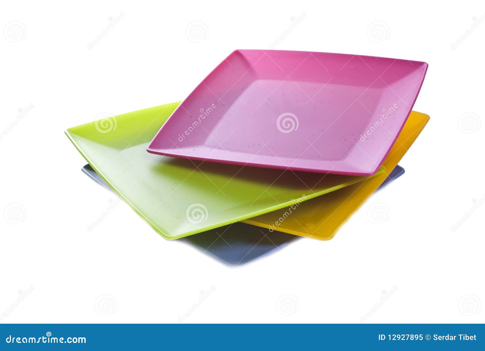 Bunte Teller stockbild. Bild von farbe, mittagessen, gefärbt - 12927895