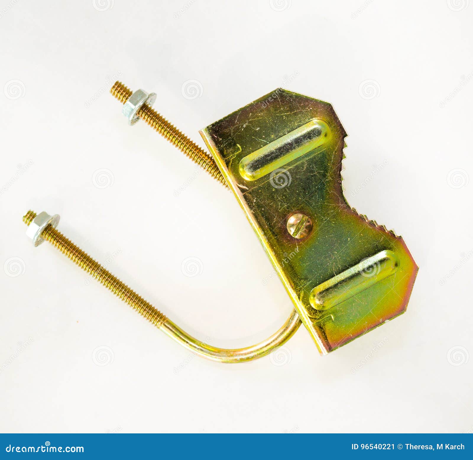 Bunte U-Bolzen-Klammer stockbild. Bild von getrennt, taste - 96540221