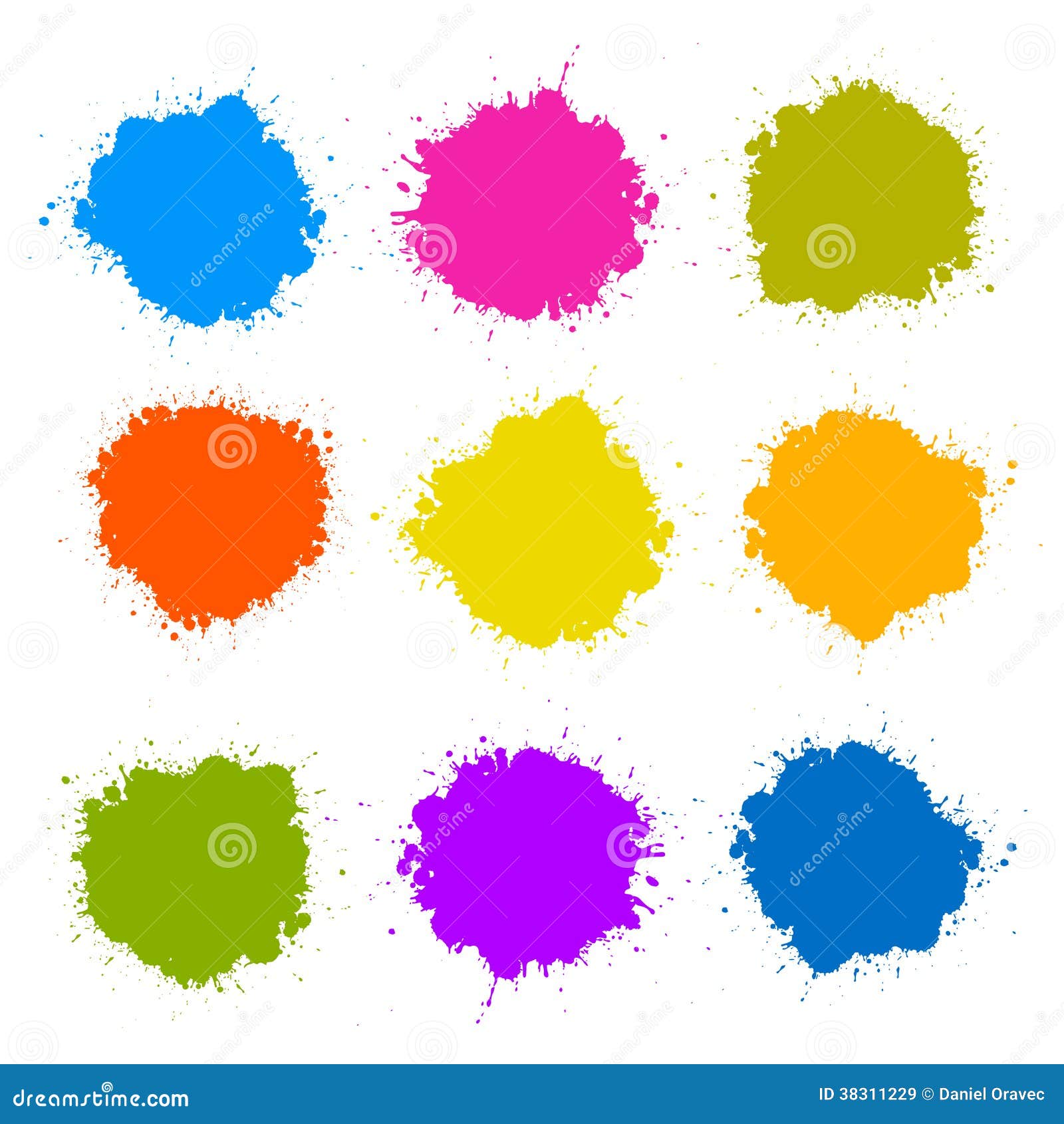 Bunte Vektor-Flecke, Flecken Vektor Abbildung - Illustration von ...