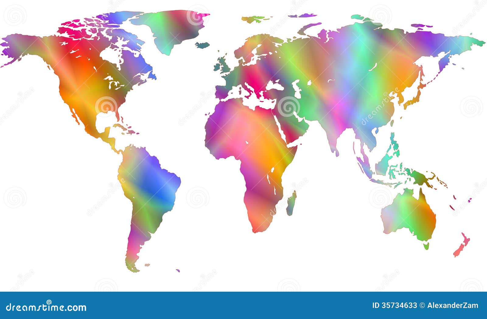 Bunte Weltkarte vektor abbildung. Illustration von ausbildung - 35734633