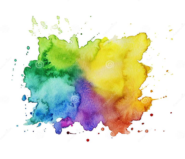 Bunter Aquarellfleck stock abbildung. Illustration von auszug - 84335300