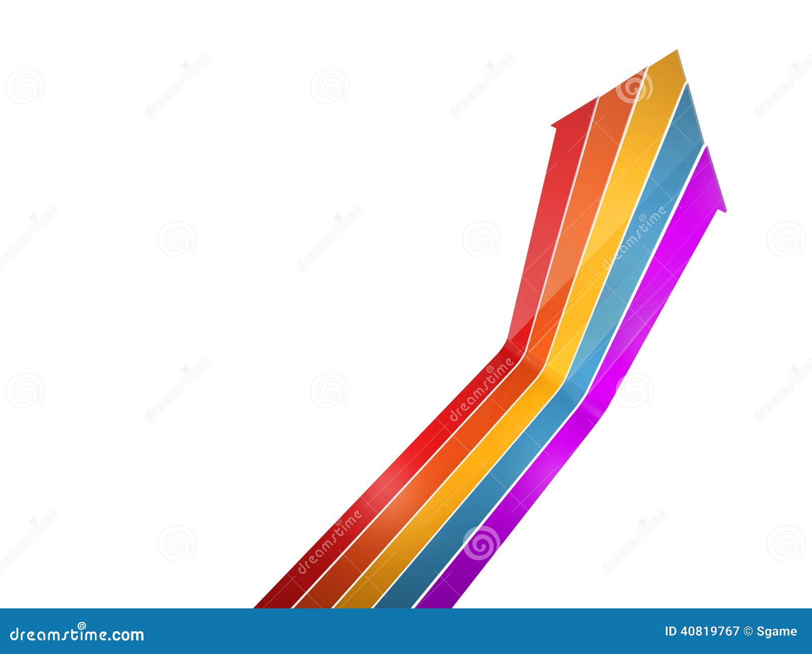 Bunter Pfeil oben stock abbildung. Illustration von fortschritt - 40819767