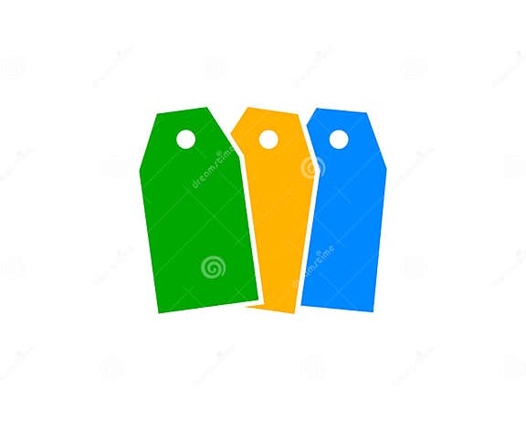 Bunter Preis-Einzelhandel Logo Design Template Vector Vektor Abbildung ...