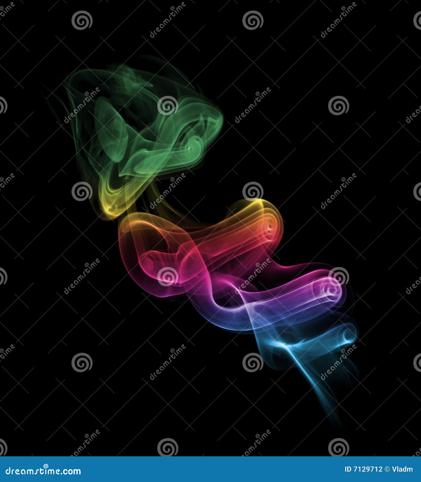 Bunter Regenbogen-Rauch stockfoto. Bild von tinte, schwarzes - 7129712