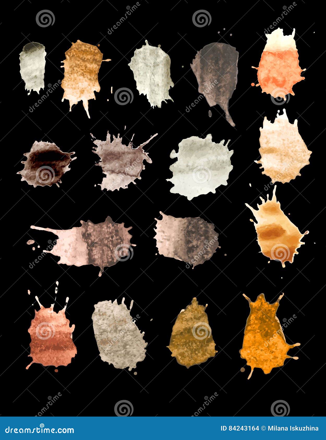 Bunter Vektor Spritzt - Fleck, Die Eingestellten Flecke Vektor ...