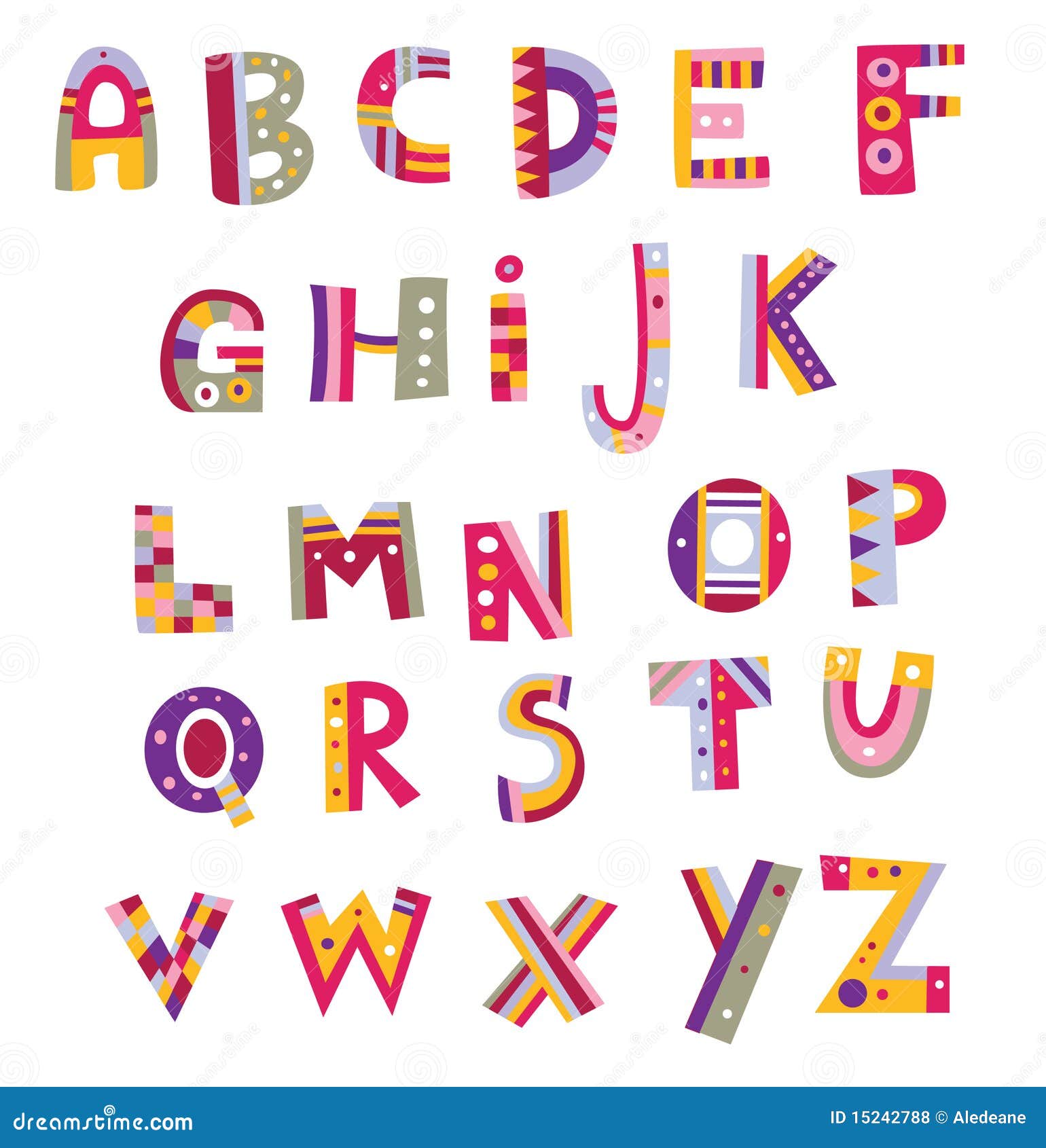 Buntes Alphabet vektor abbildung. Illustration von unterricht - 15242788