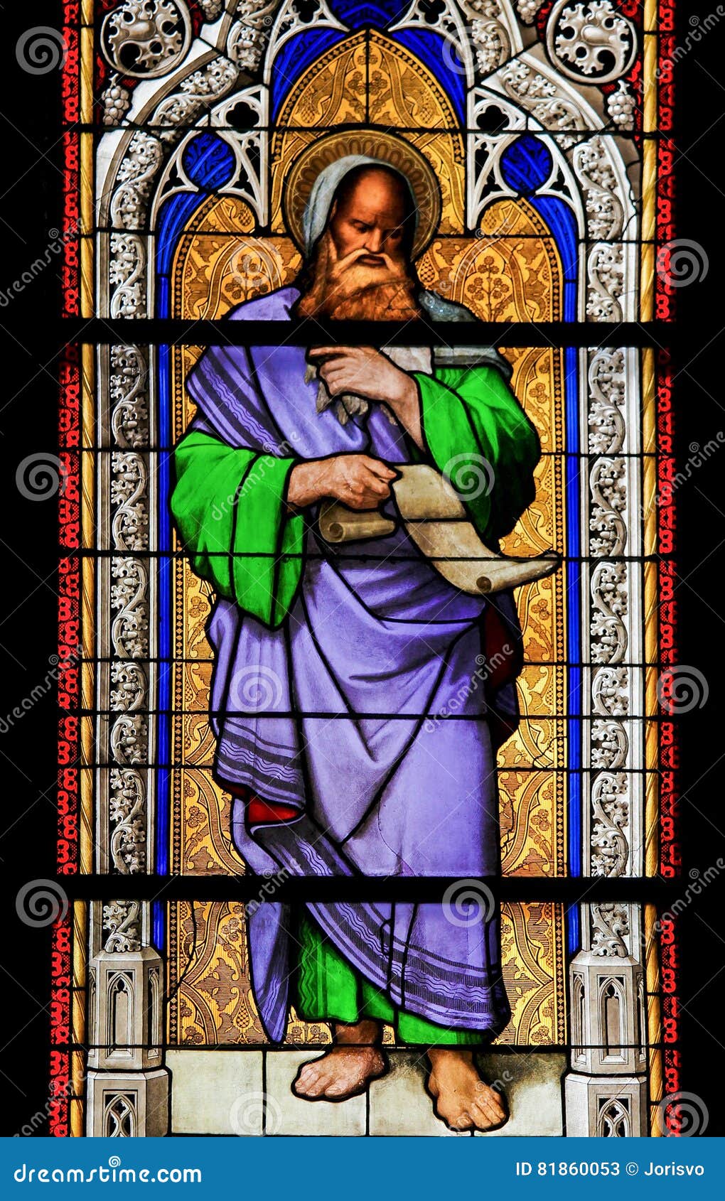 Buntglas - Der Prophet Jesaja Stockbild - Bild von monotheismus, fromm ...