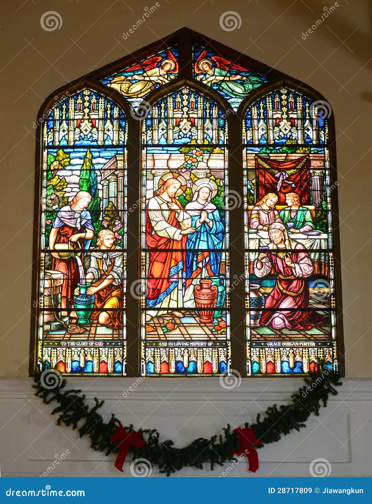 Buntglas-Fenster Von St Paul Episkopale Kirche Stockbild - Bild von ...